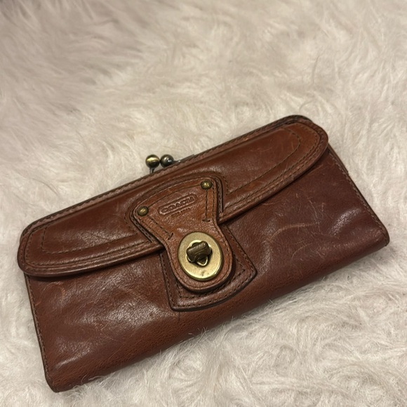 Coach | Bags | Vintage Coach Gigi Whiskey Brown Leather 65th ...